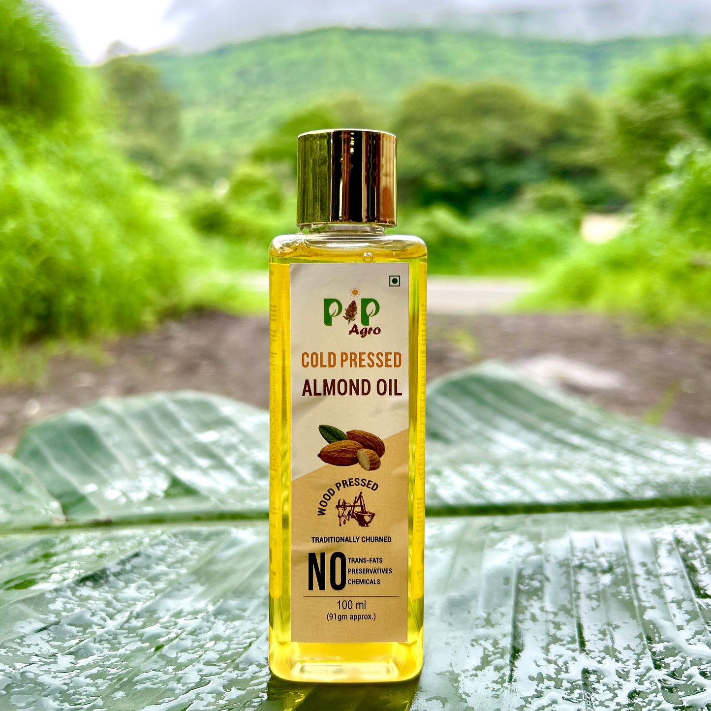 Wooden Cold Pressed Almond / Badam Oil 100 ml - Cold Pressed – PIP AGRO